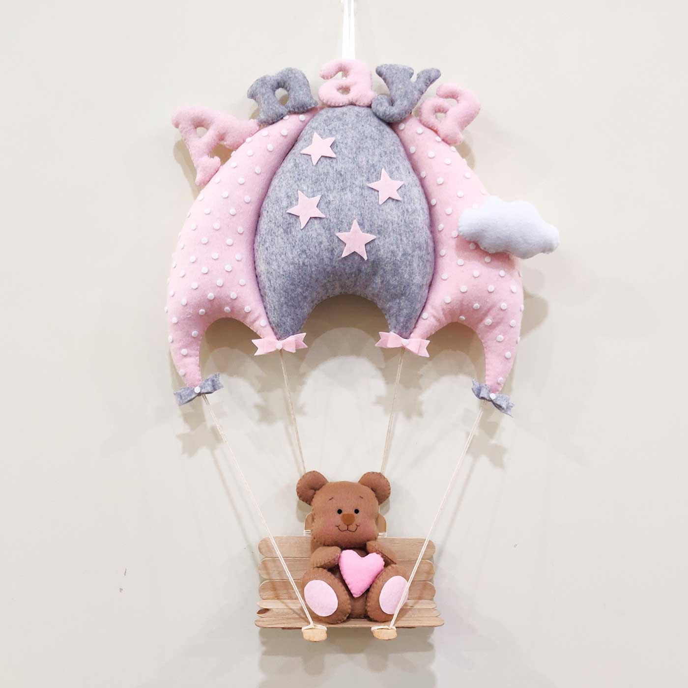 Buy Personalized Handmade Teddy With Parachute Theme Felt Kids Name ...