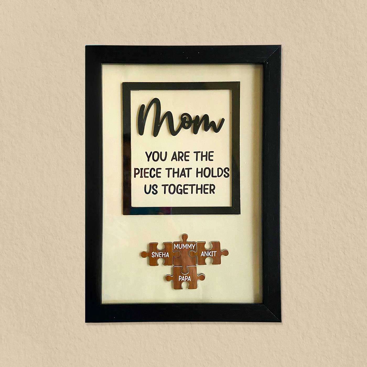 Buy Personalized Handmade Puzzle Theme MDF Wood Decorative Plaque For ...