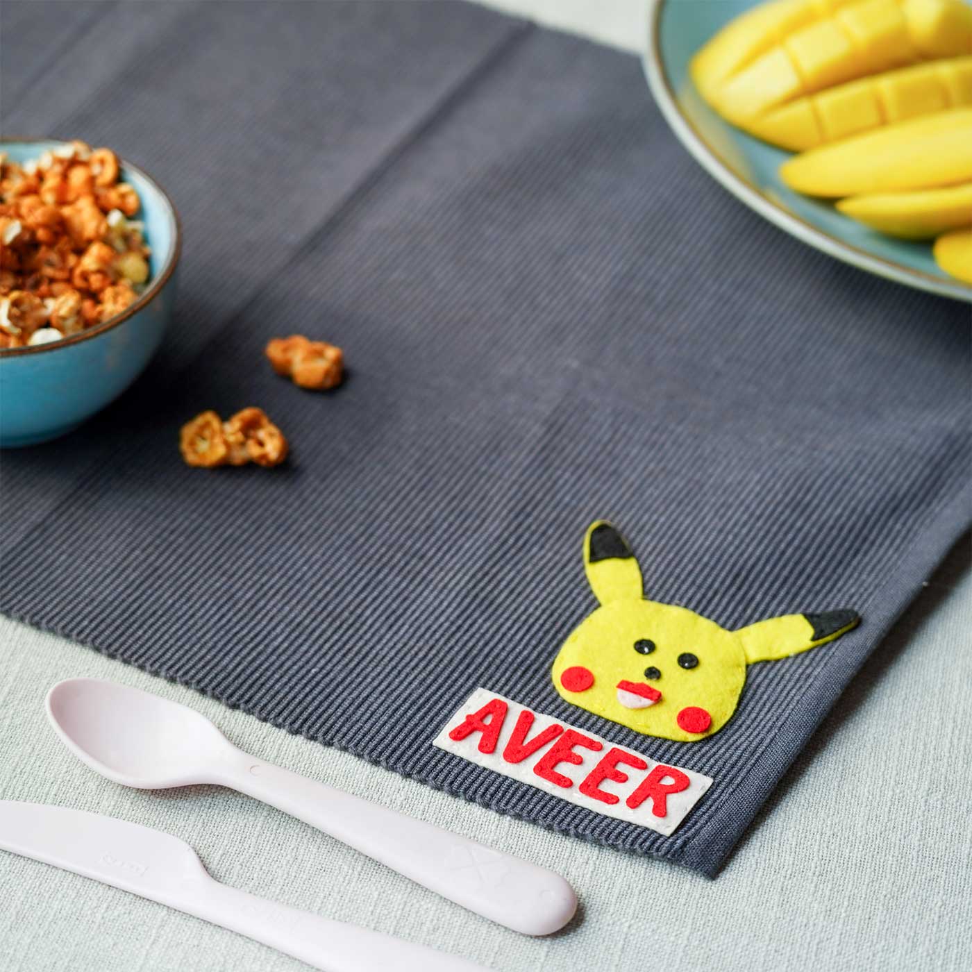 Buy Personalized Handmade Pikachu Table Mat For Kids Online On Zwende