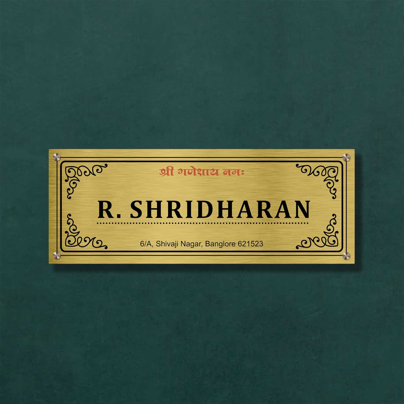 Buy Personalized Weatherproof Rectangle Stainless Steel Name Plate ...