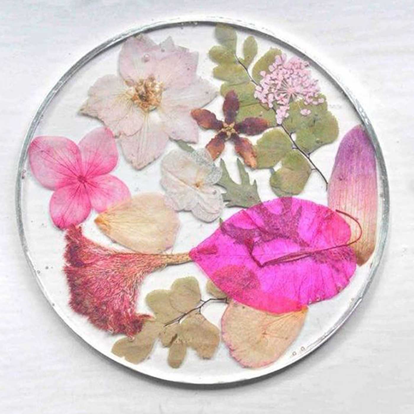 Buy Handmade Preserved Flower Sonnets Of Love Resin Coaster Online On ...