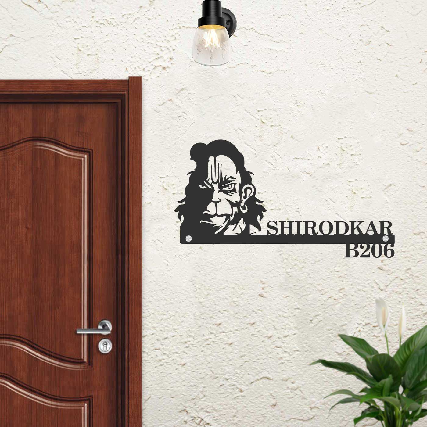 Buy Personalized Furious Hanuman Laser Cut Metal Name Plate Online On ...