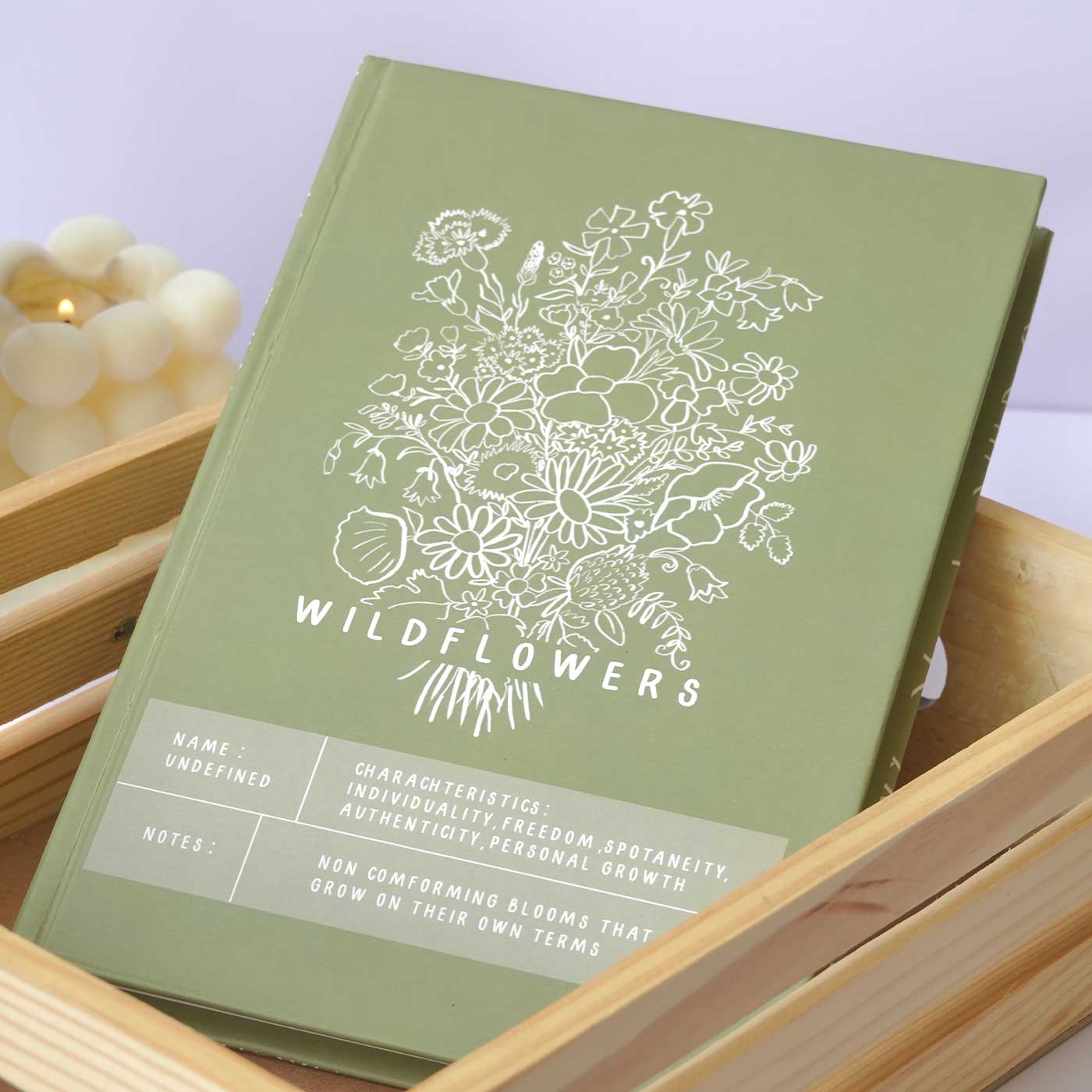 Buy Hardbound Green Wildflower Undated Planner With Habit Tracker | 380 ...