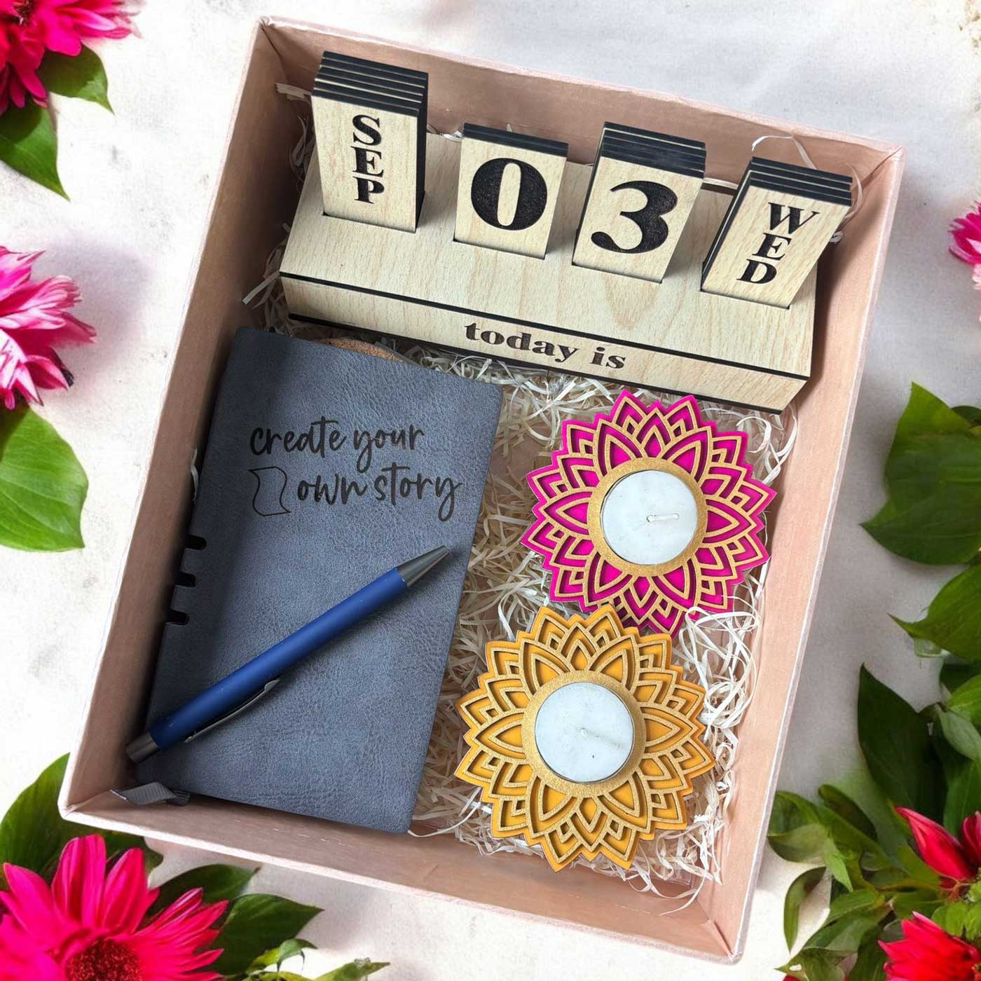 Buy Handmade Sparkle And Write Gift Set | Set Of 5 Online On Zwende