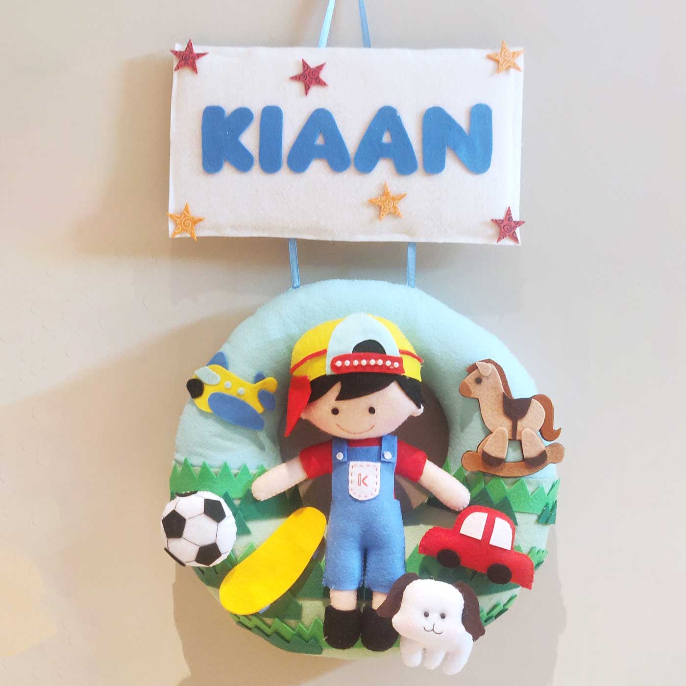 Buy Personalized Handmade Toys Theme Felt Kids Name Plate Online On Zwende