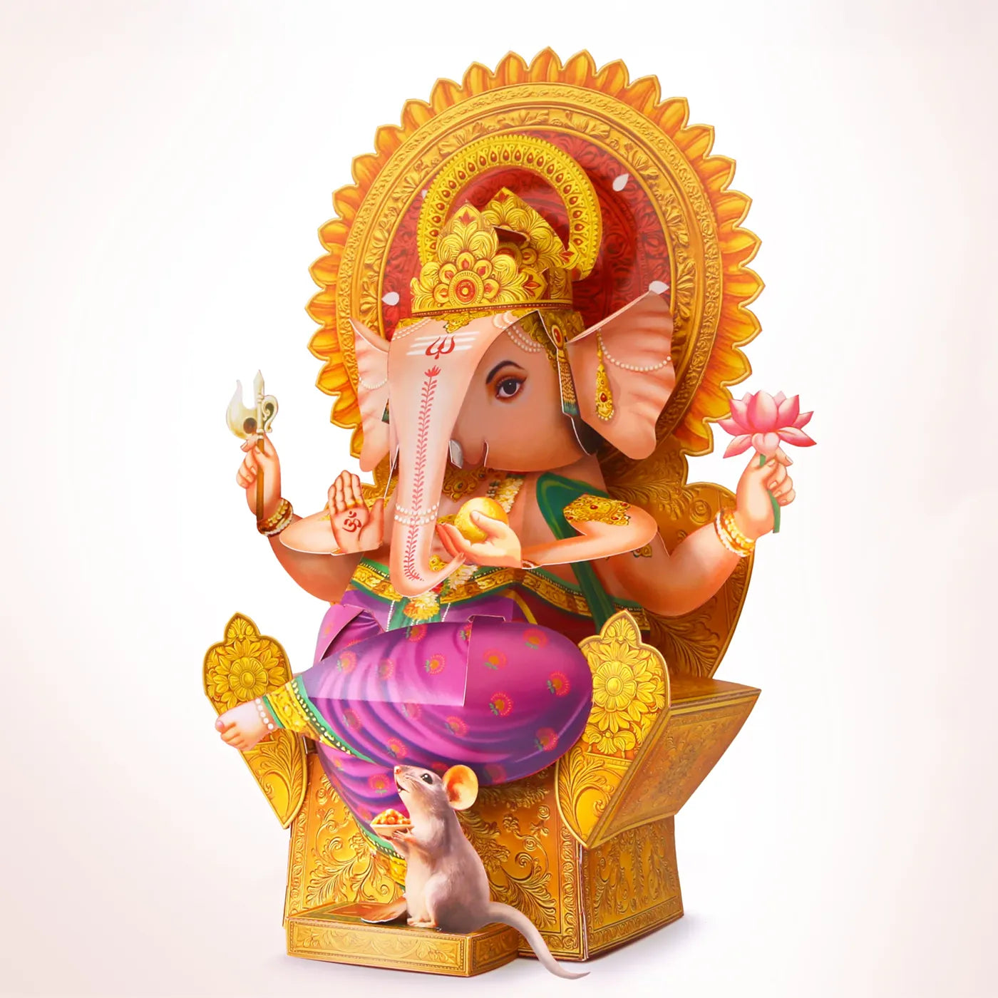 Buy Ready To Make Ganesha Idol Paper Diy Kit | 13 Inces Online On Zwende