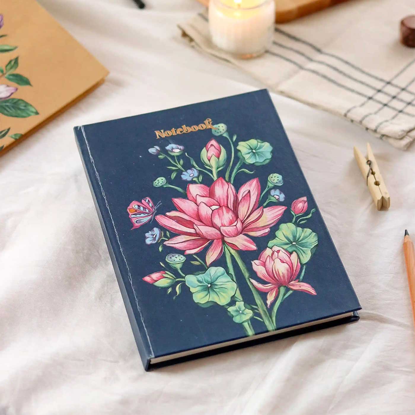 Buy Handmade Kamal Blue Ruled Journal | 100 Pages Online On Zwende