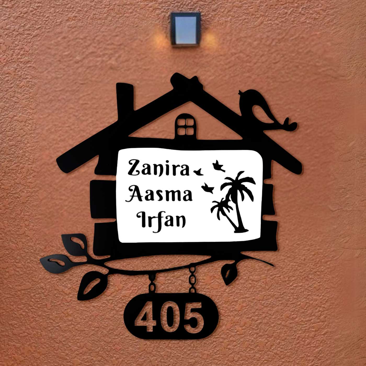 Buy Personalized House Shaped Acrylic Name Plate Online On Zwende
