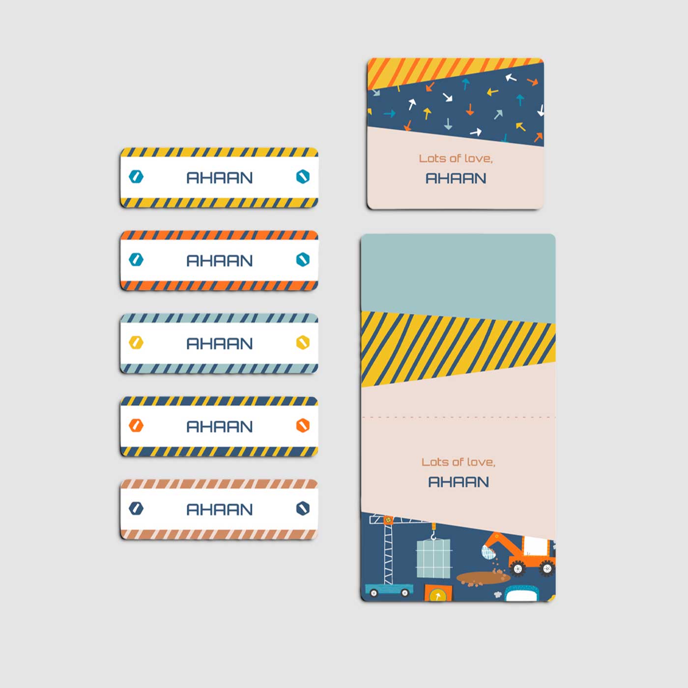 Buy Personalized Construction Site Theme Sticker Sheet | 40 Stickers ...