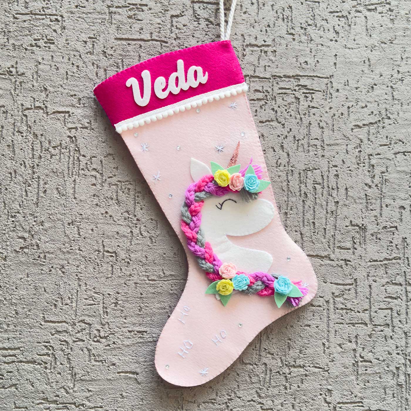 Buy Personalized Unicorn Theme Felt Stockings For Christmas Decoration ...