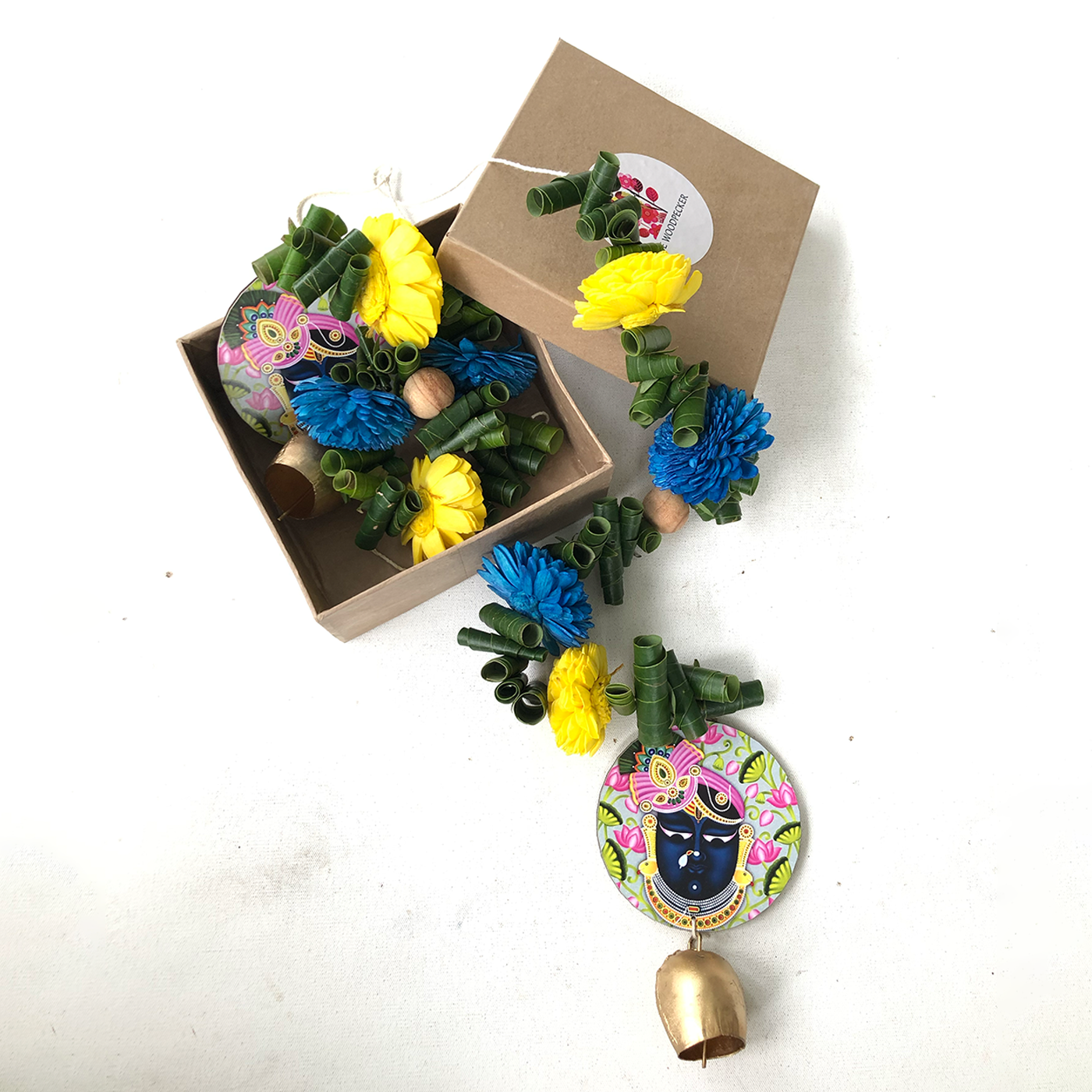 Buy 1 Pc | Handmade Neel Pichwai With Shola Flowers Mdf Wood Hanging ...