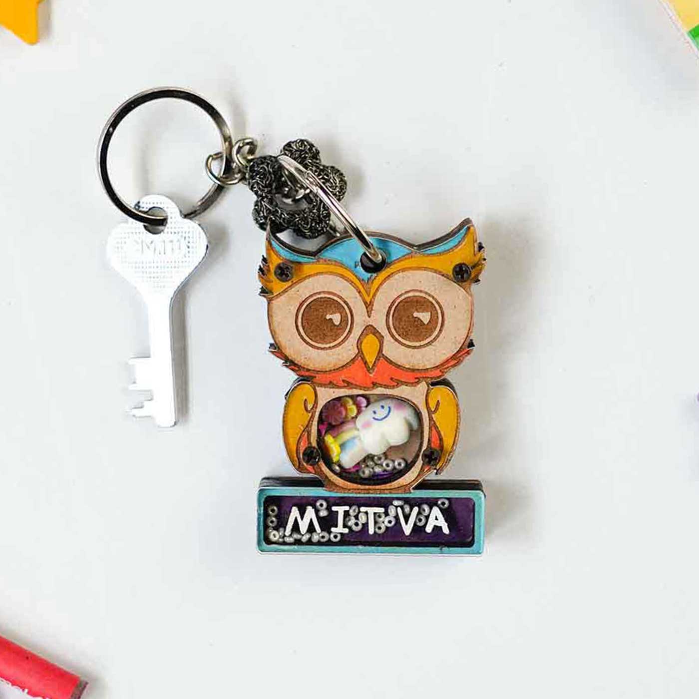 Buy Personalized Cute Owl Keychain For Kids Online On Zwende