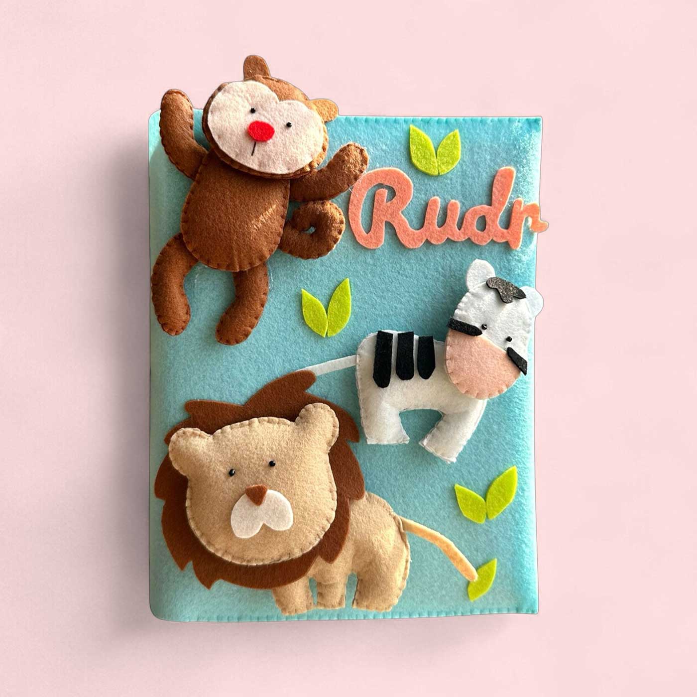 Buy Personalized 3D Animal Theme Felt Photo Album For Kids Online On Zwende