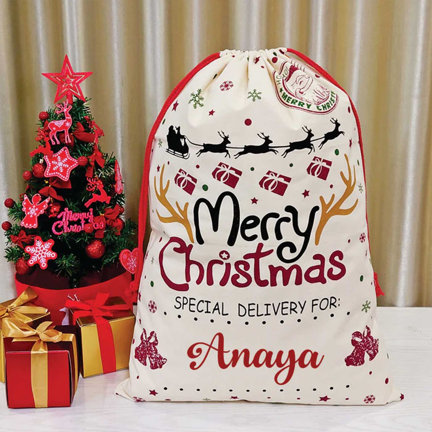 Buy Personalized Polar Express Parcel Extra Large Muslin Gift Sack ...