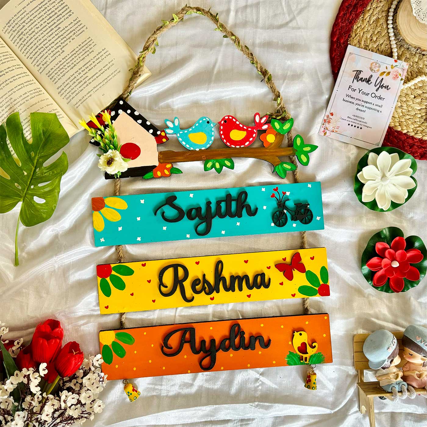 Buy Personalized Sparrow Themed Planks MDF Wood Name Plate Online On Zwende
