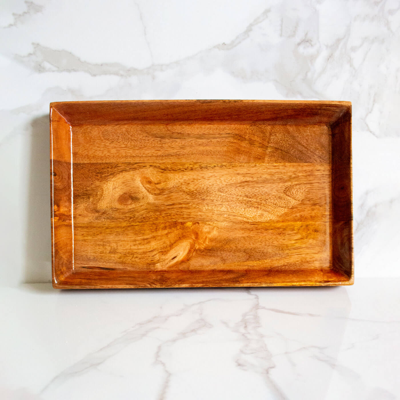 Buy Handcrafted Mango Wood Tray Online On Zwende