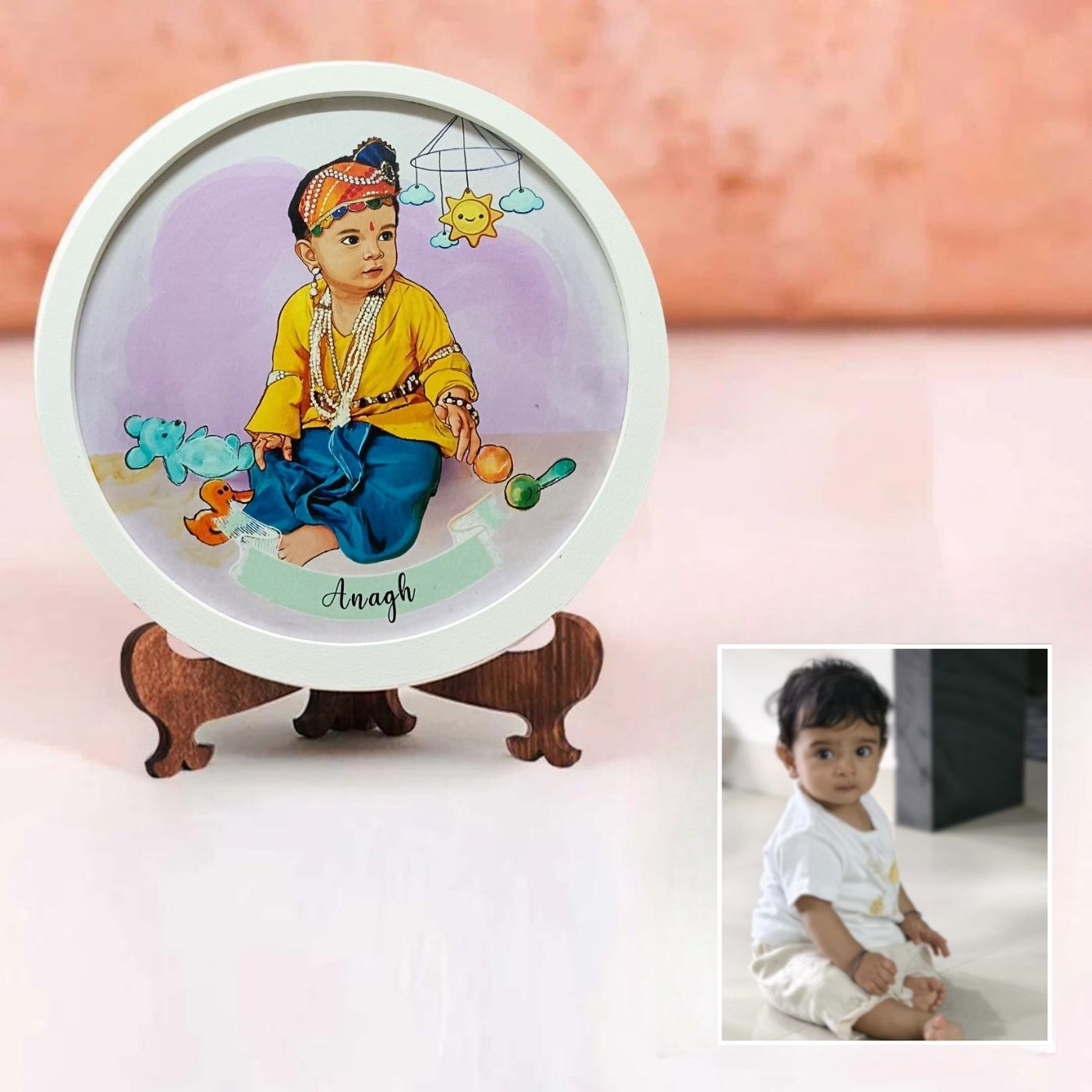 Buy Photo Caricature Name Plate with Stand Online On Zwende