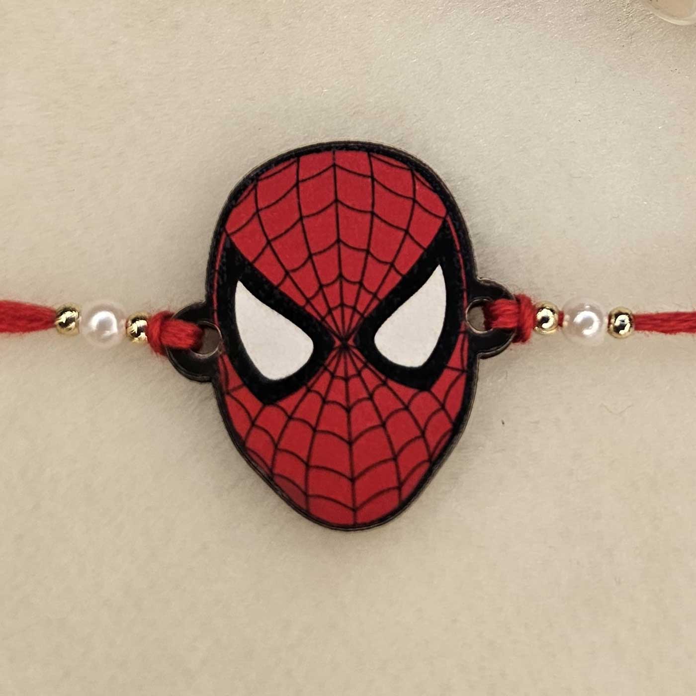 Buy Handmade Superman MDF Wood Kids Rakhi With Roli Chawal Online On Zwende