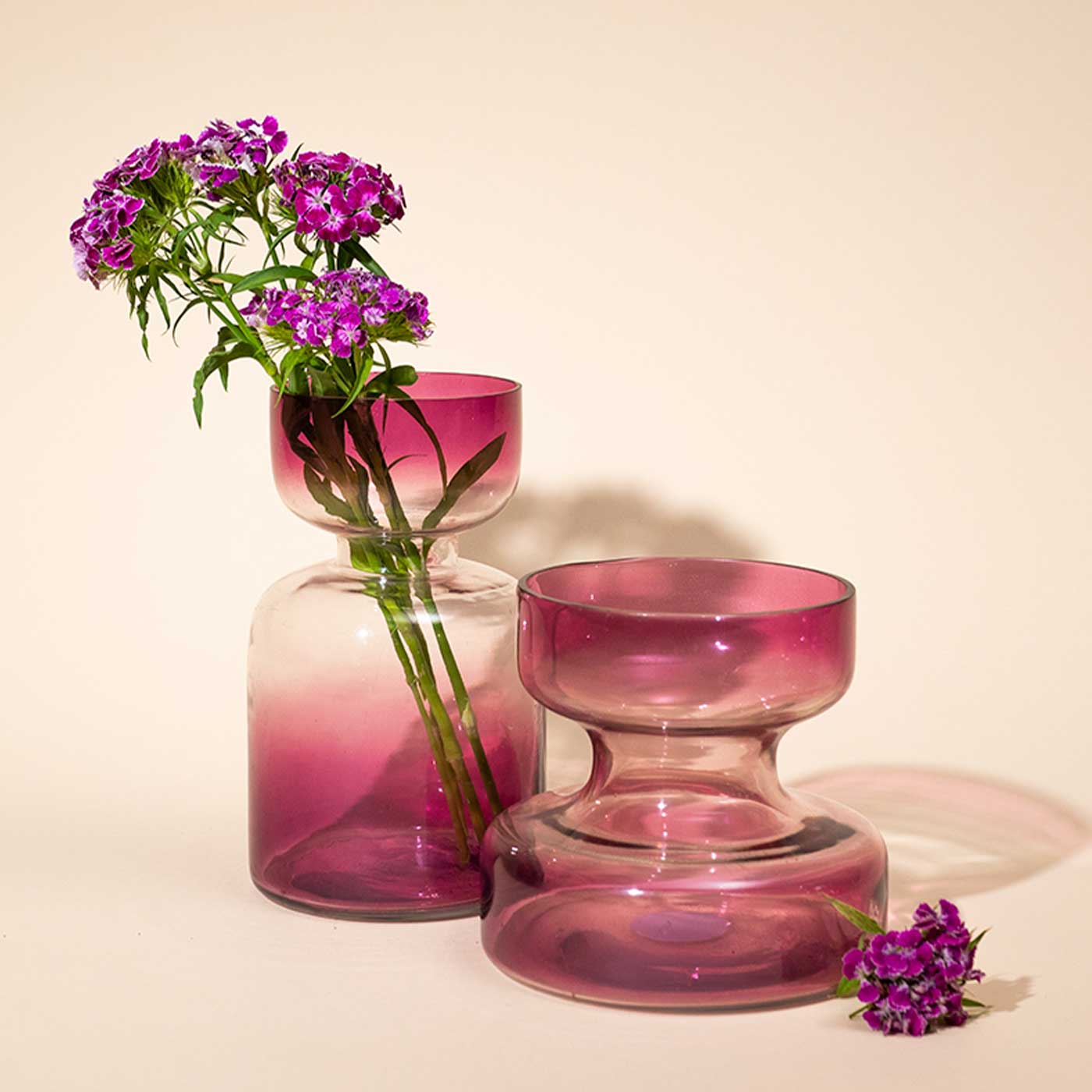 Buy Handmade Ombre Lilac Glass Vase Online On Zwende