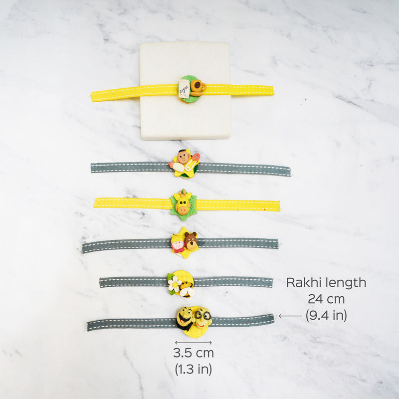 Handmade Porcelain Clay Themed Rakhi – Zwende