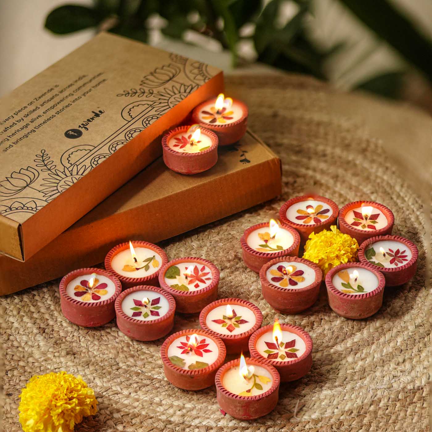 Buy Brass Diya Online - Pital Arti Diya For Pooja - Zwende