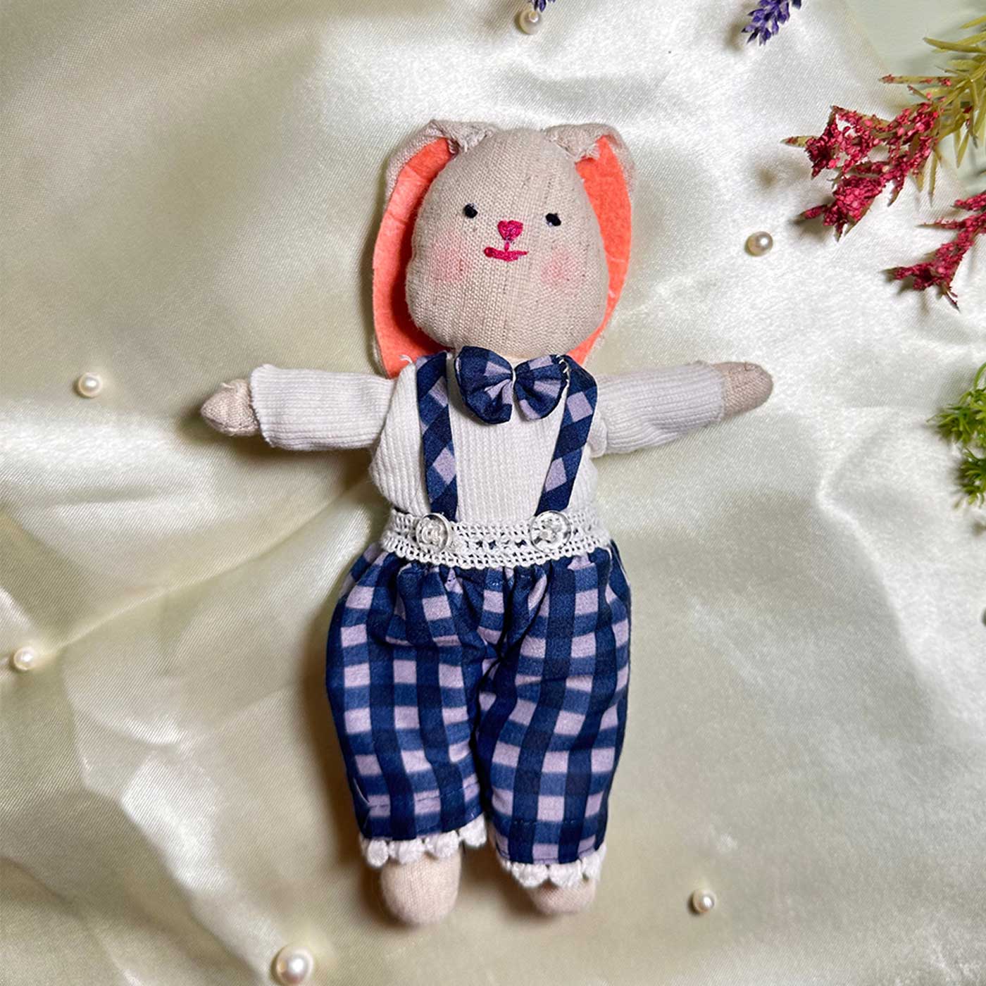 Buy Handmade Miniature Rabbit Cotton Doll For Kids Online On Zwende