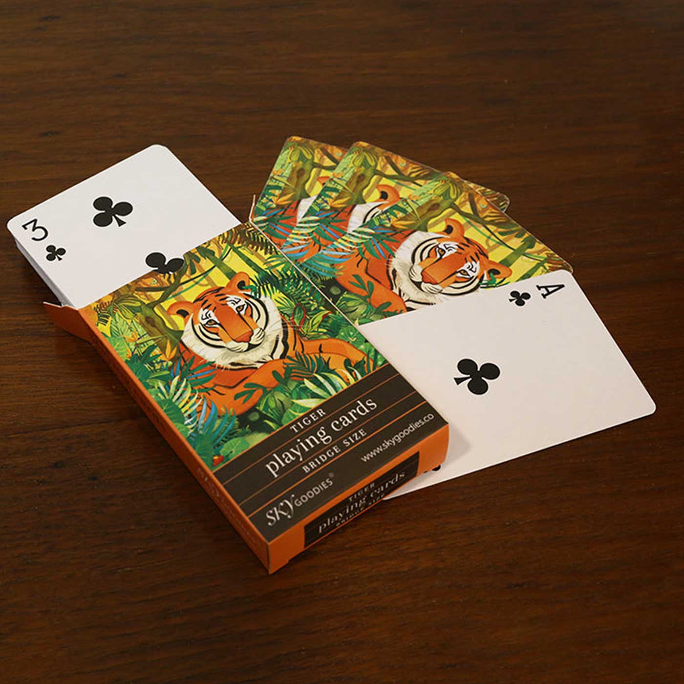 Buy Handmade Printed Tiger Design Bridge Size Playing Cards Online On ...