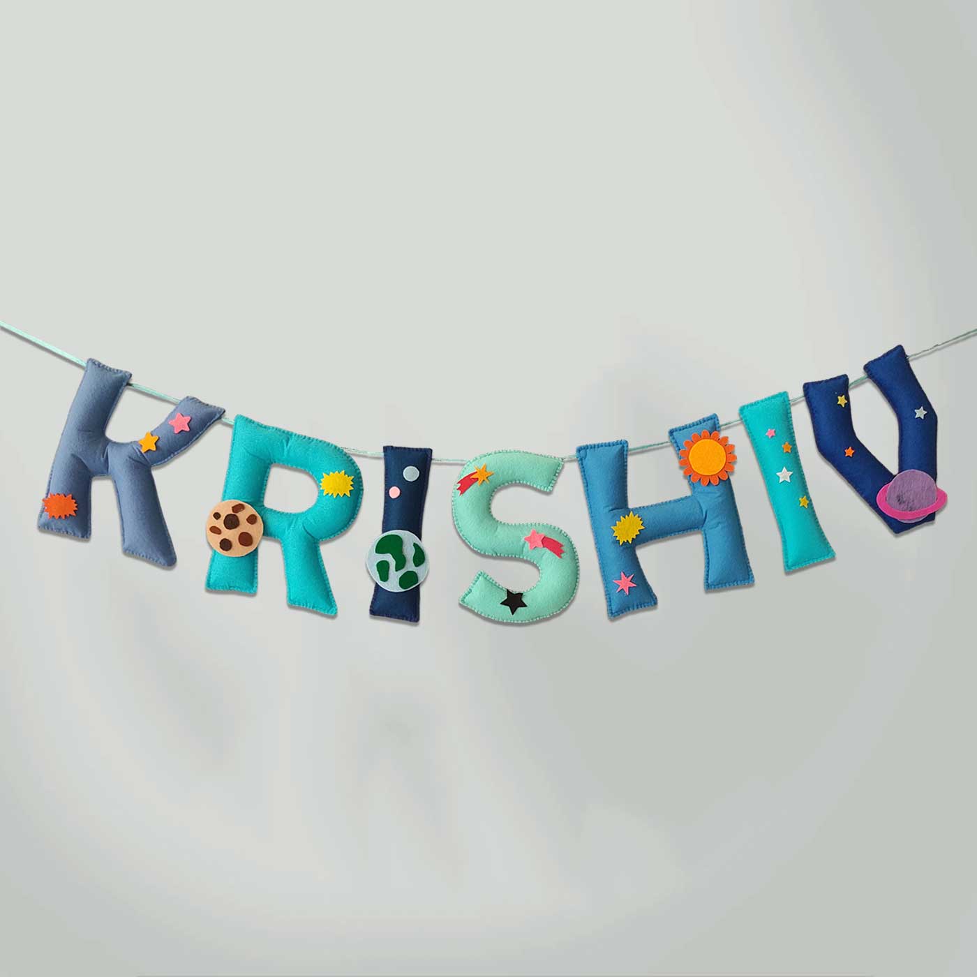 Buy Personalized Handmade Space & Planets Theme Felt Bunting Online On ...