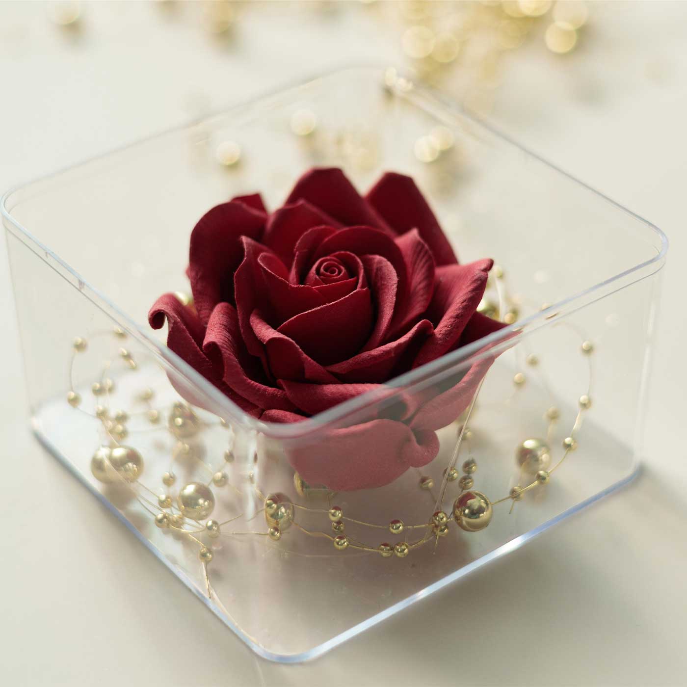 Buy Handmade Forever Red Rose Realistic Deco Clay Table Decor Online On ...