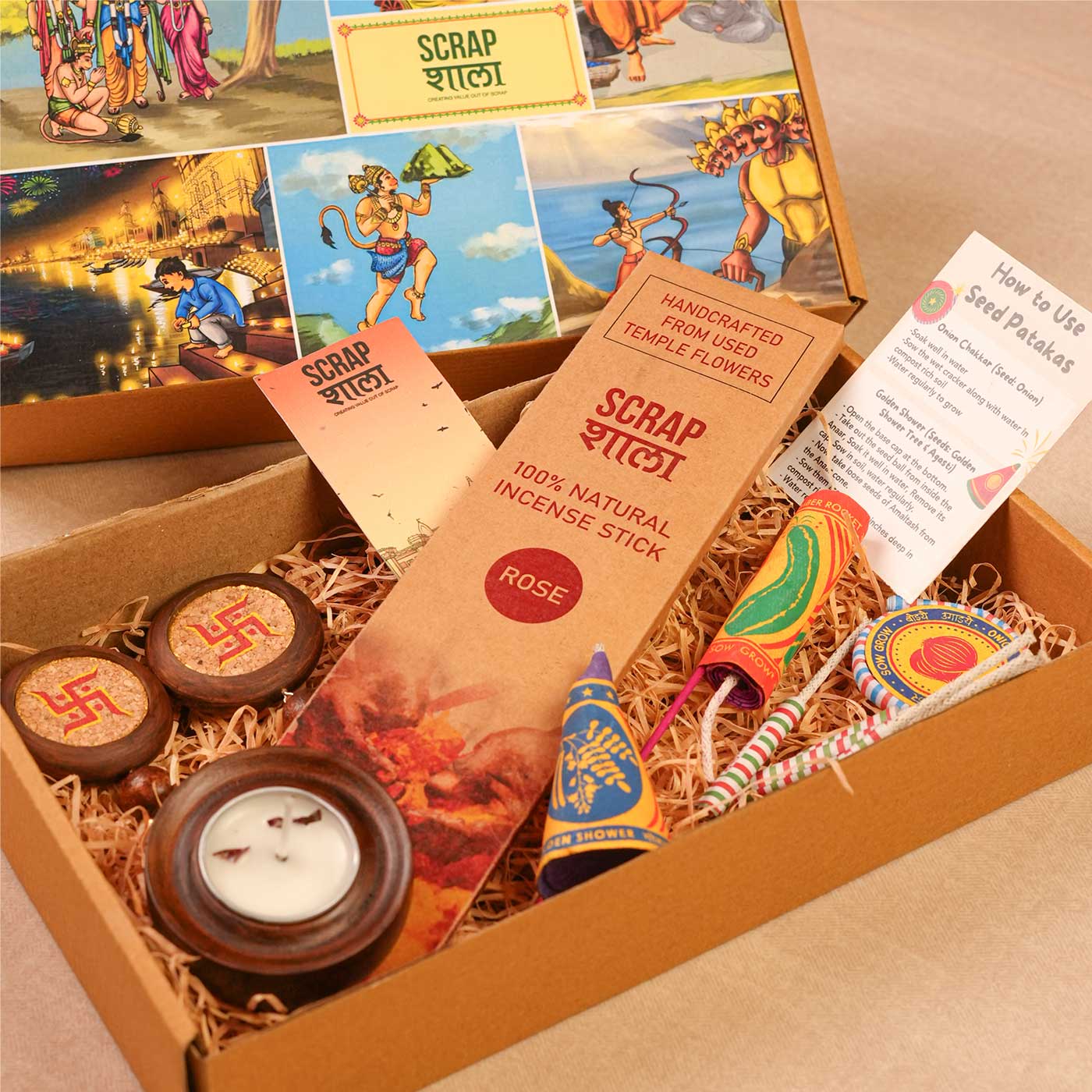 Buy Handmade Prakash Gift Hamper | Includes Agarbatti Pack With Stand ...