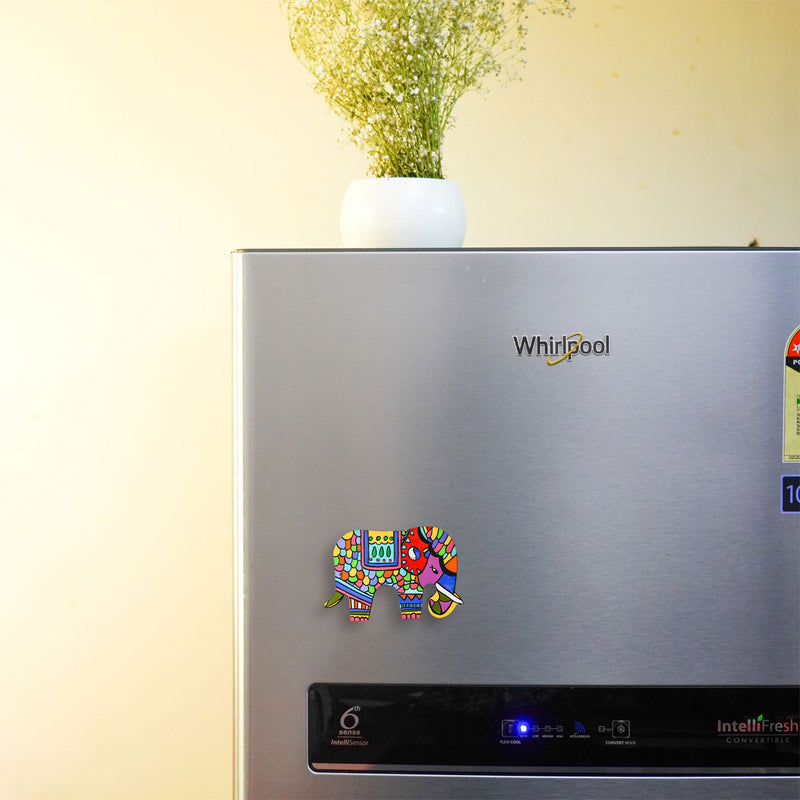 Handcrafted MDF Elephant Fridge Magnet – Zwende