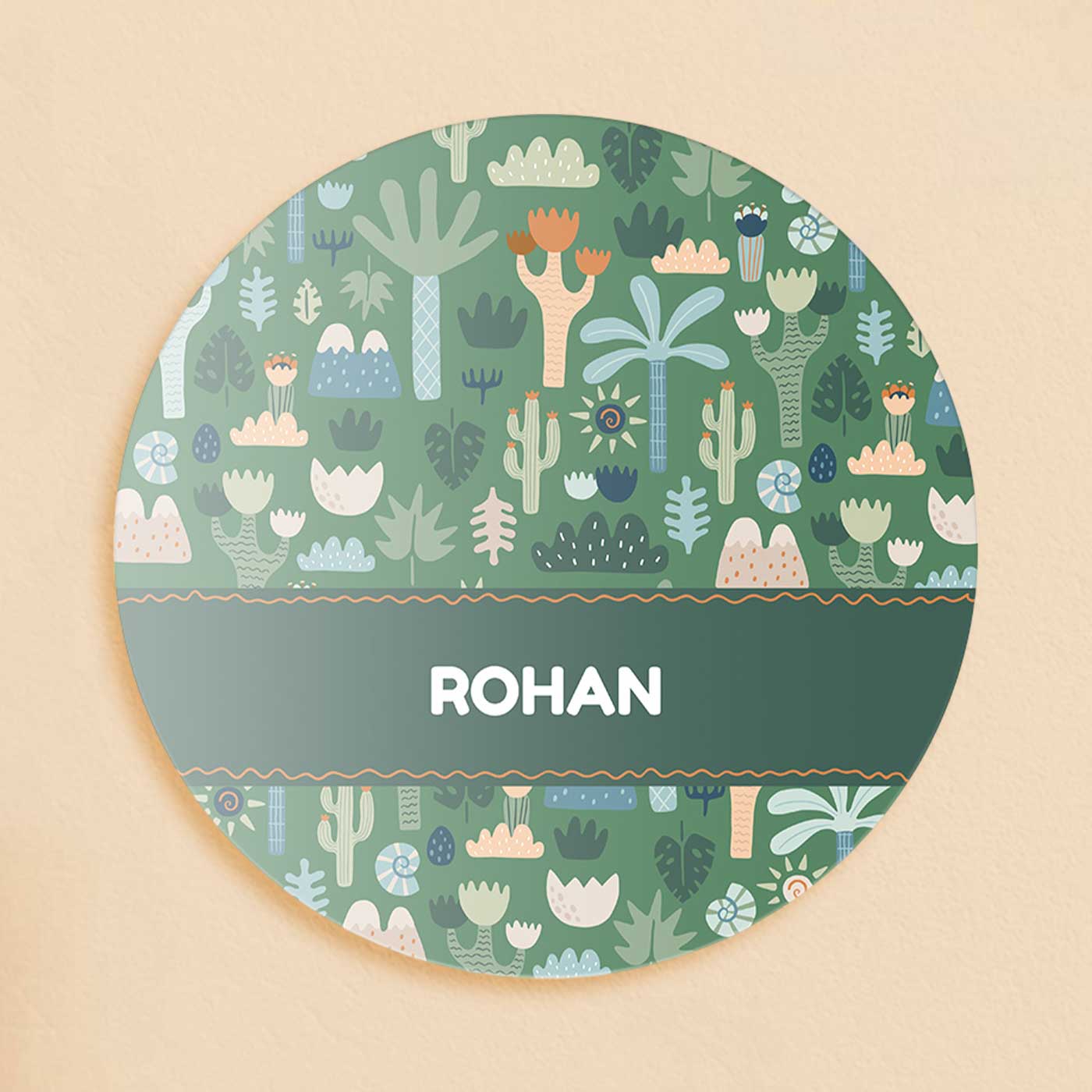 Buy Personalized Nature & I Theme Acrylic Kids Name Plate Online On Zwende