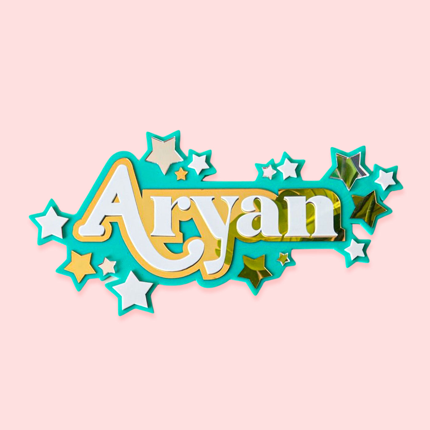 Buy Personalized Stars Theme Acrylic Kids Name Plate Online On Zwende