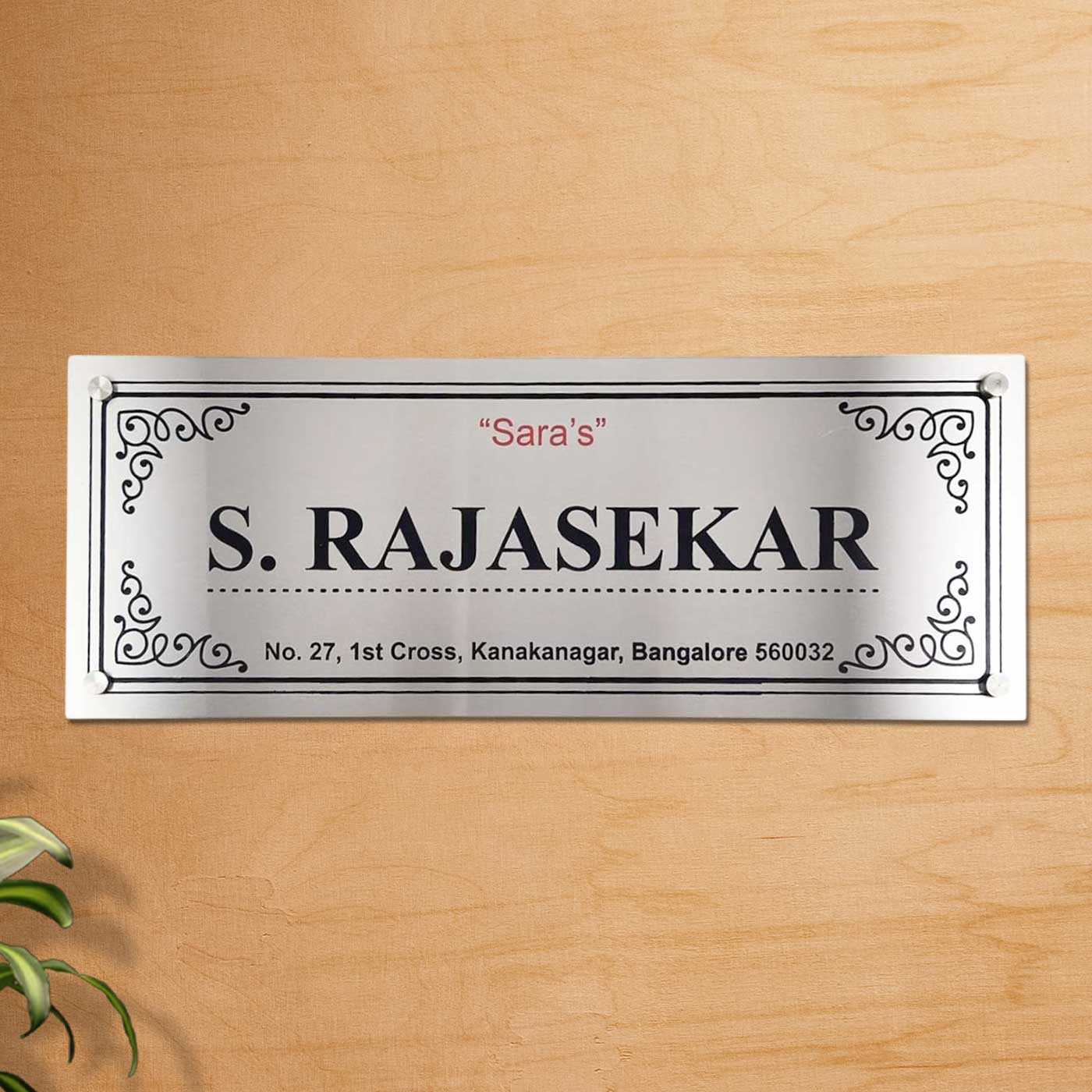 Buy Personalized Engraved Classic Stainless Steel Name Plate Online On ...