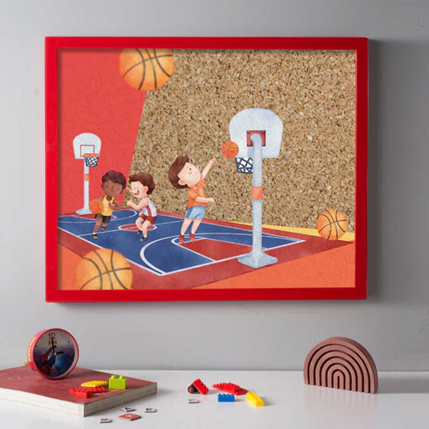 Buy Handmade Basketball Theme Wooden Pinboard For Kids Online On Zwende