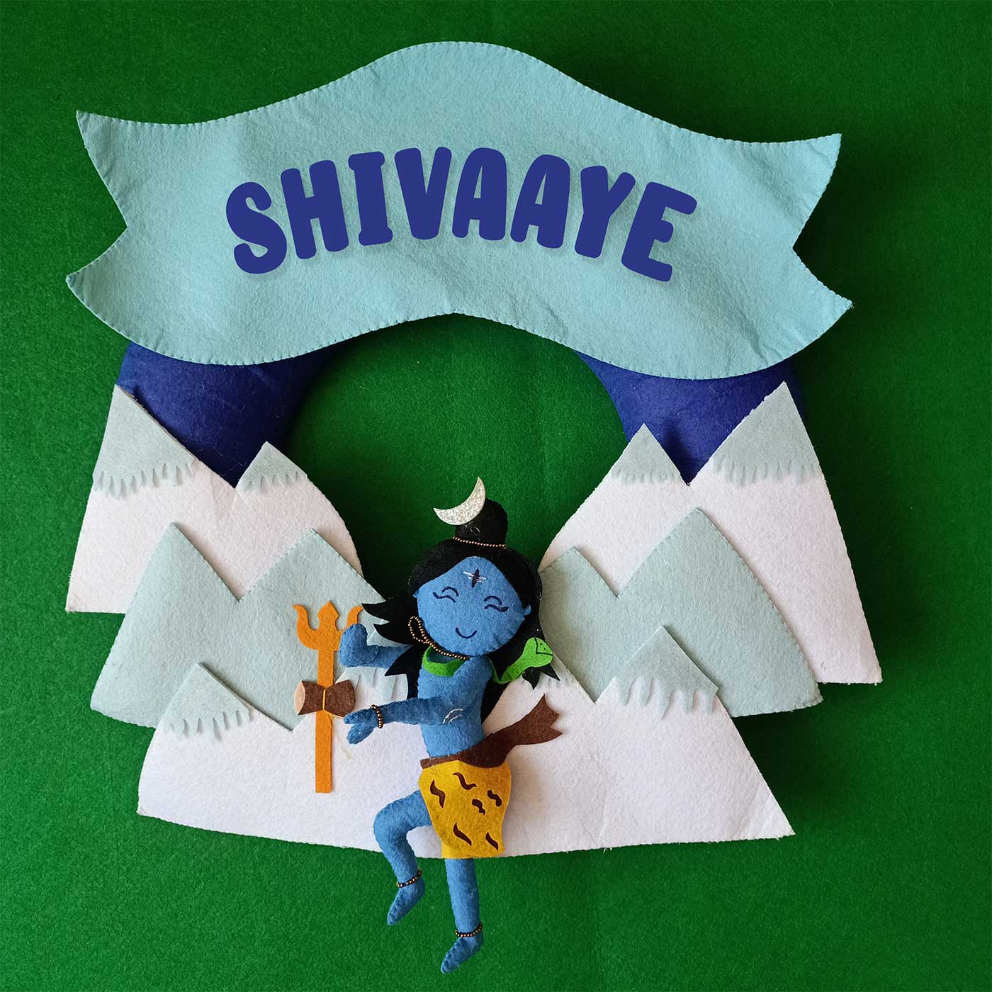 Buy Personalized Handmade Shiva Felt Kids Name Plate Online On Zwende