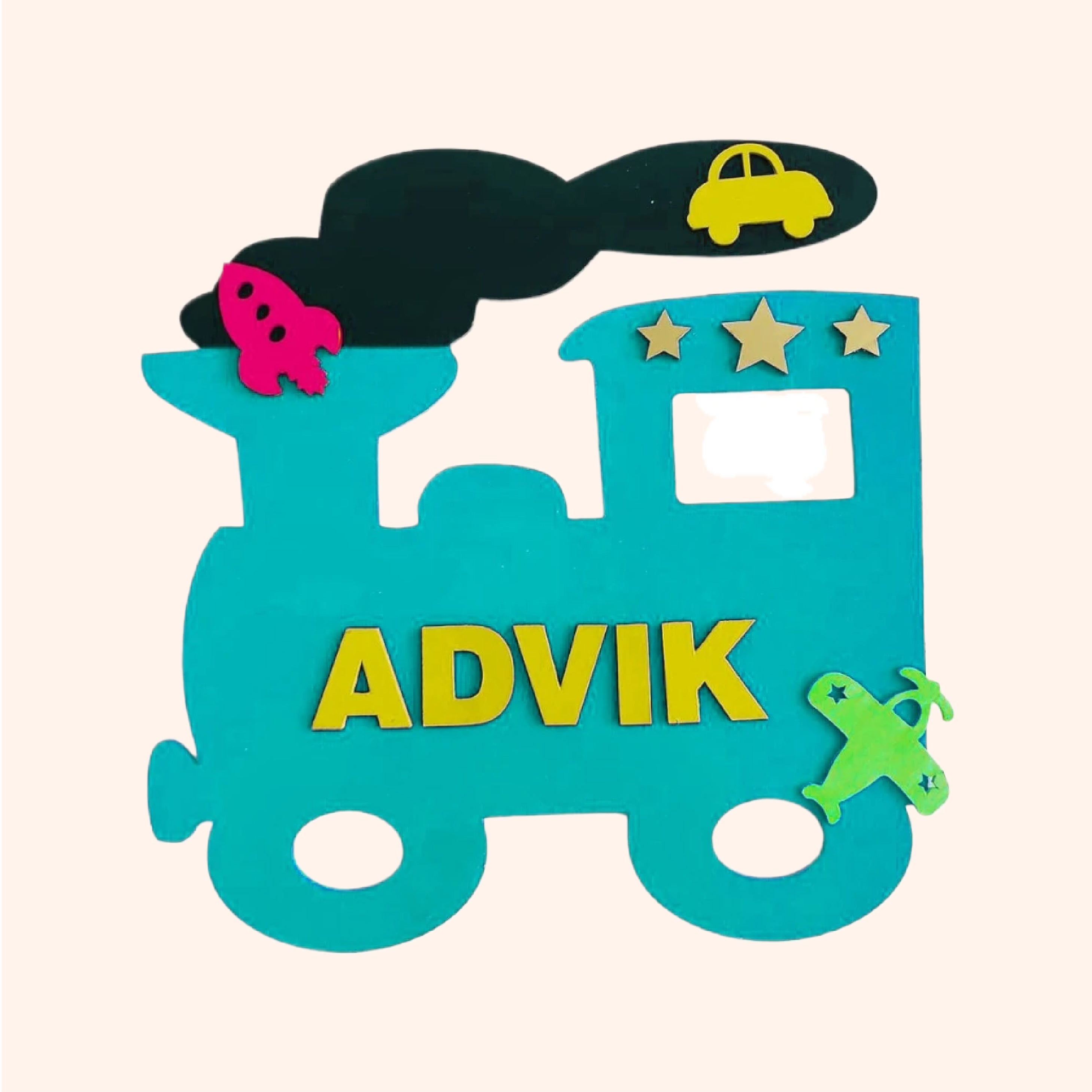 Buy Train Theme Kids Nameplate Online On Zwende