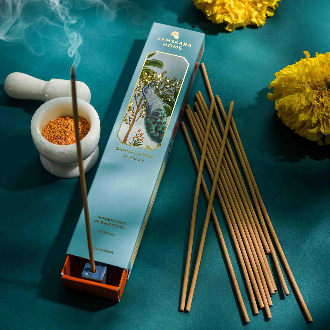 Buy Handmade Sandalwood Natural Bamboo Free Incense Stick / Agarbatti ...