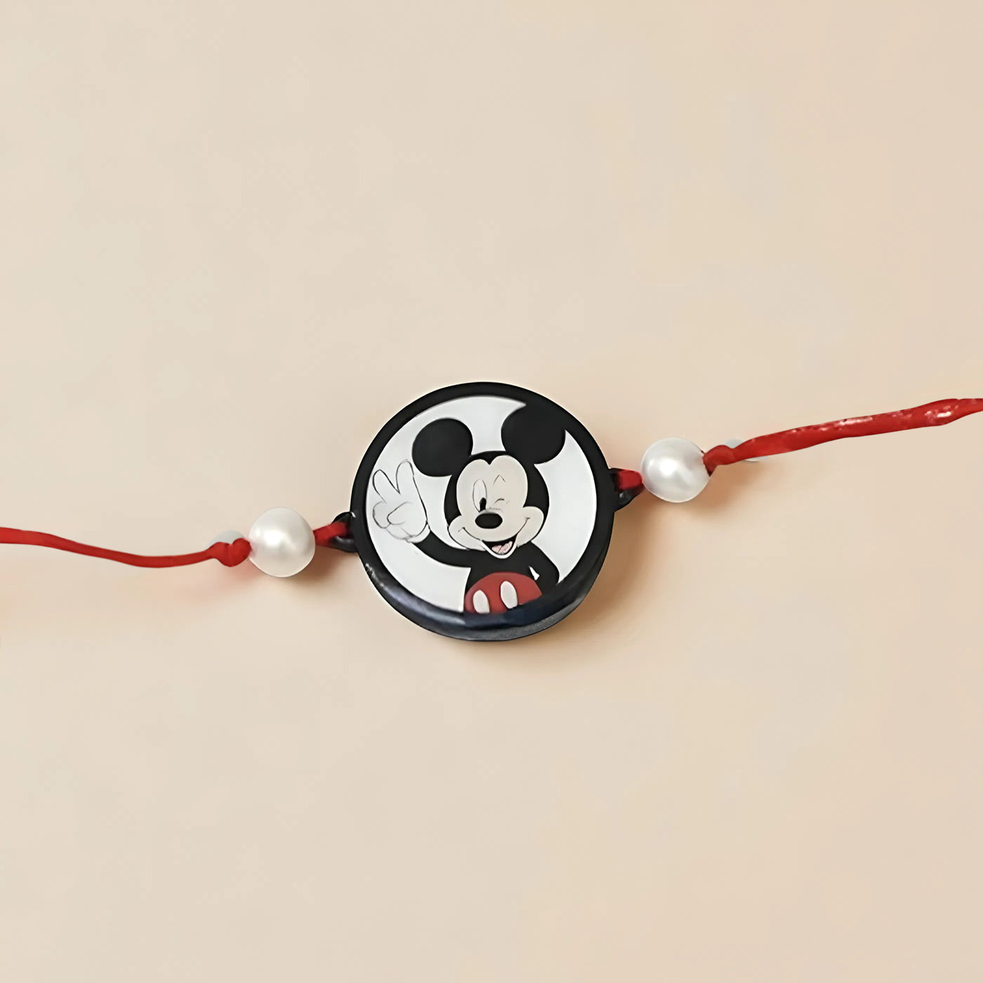 Buy Handmade Mickey Mouse Theme Kids Rakhi With Roli Chawal Online On ...