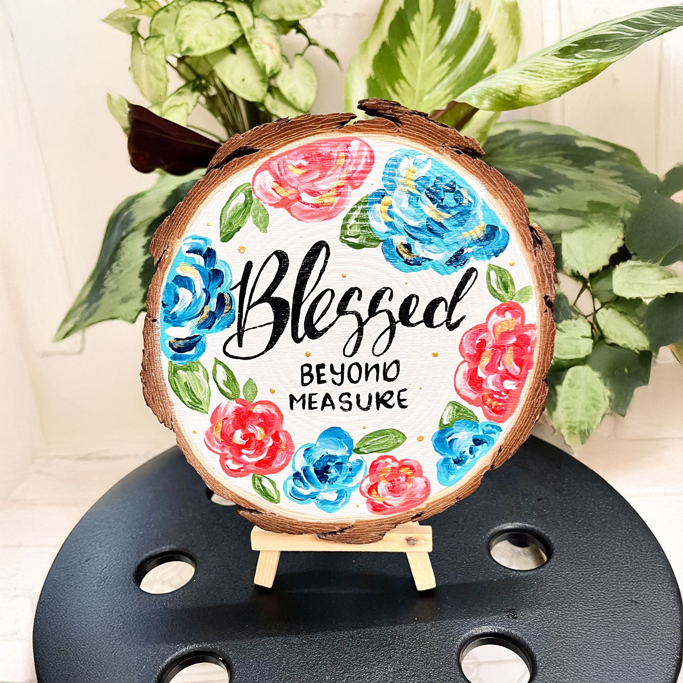 Buy Personalized Hand-Painted Flowers Theme Wooden Decorative Plaque ...