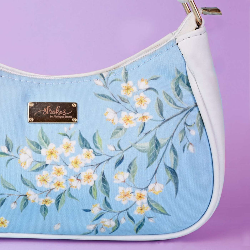 Periwinkle Vegan Leather Baguette Bag – Zwende