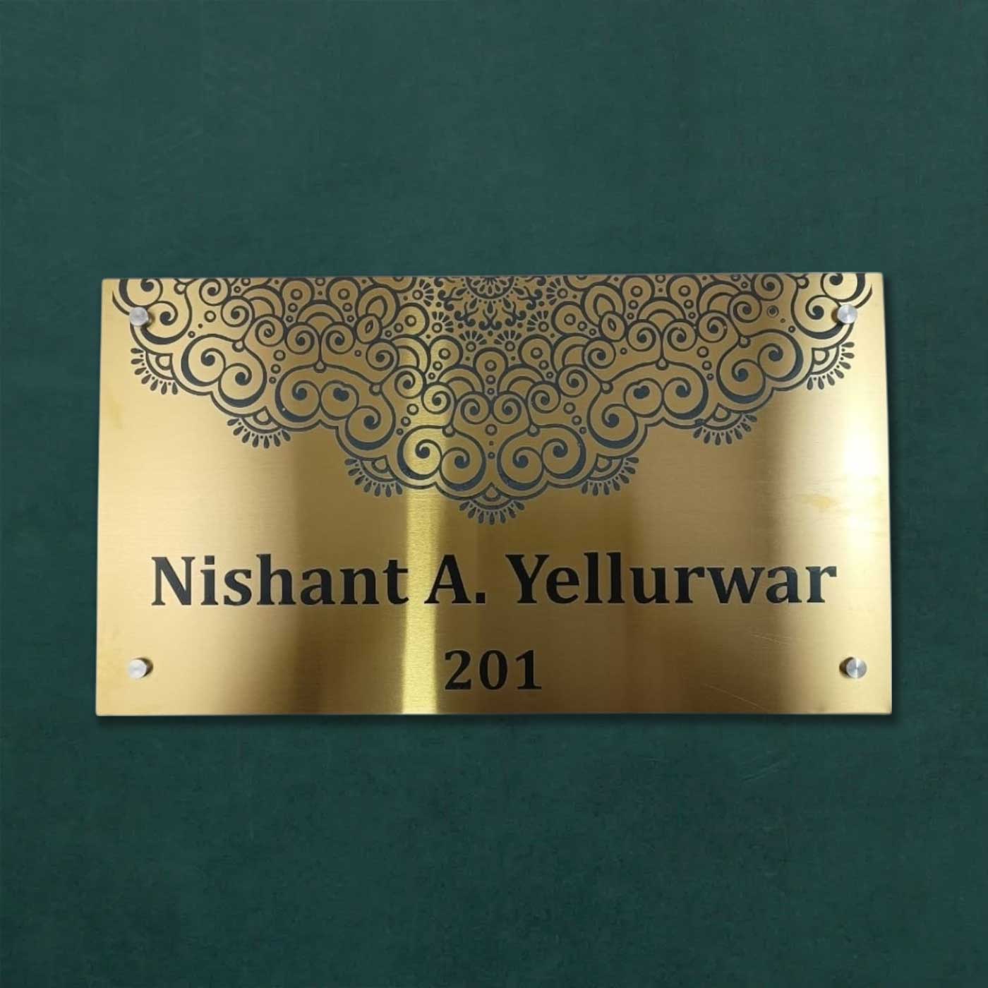 Buy Personalized Engraved Modern Stainless Steel Name Plate Online On ...