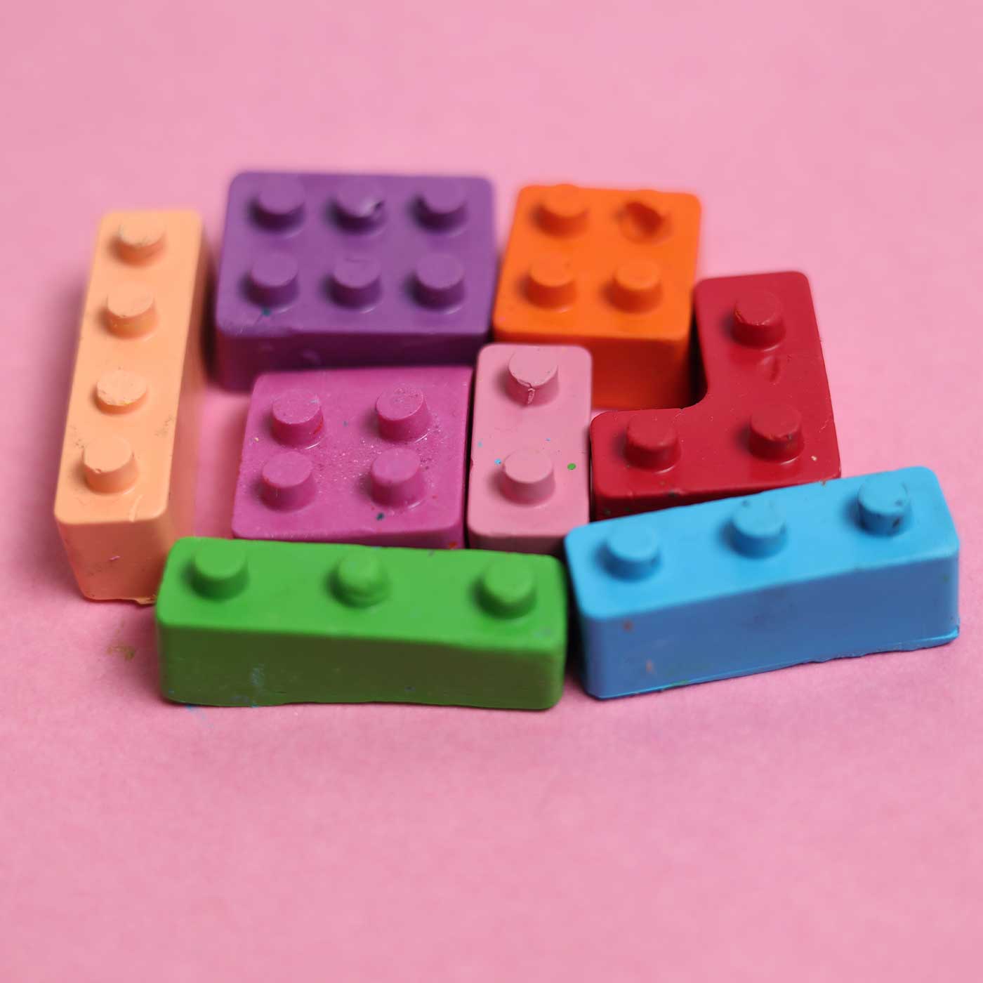 Buy Handmade Non-Toxic Lego Block Crayons | Set Of 8 Online On Zwende