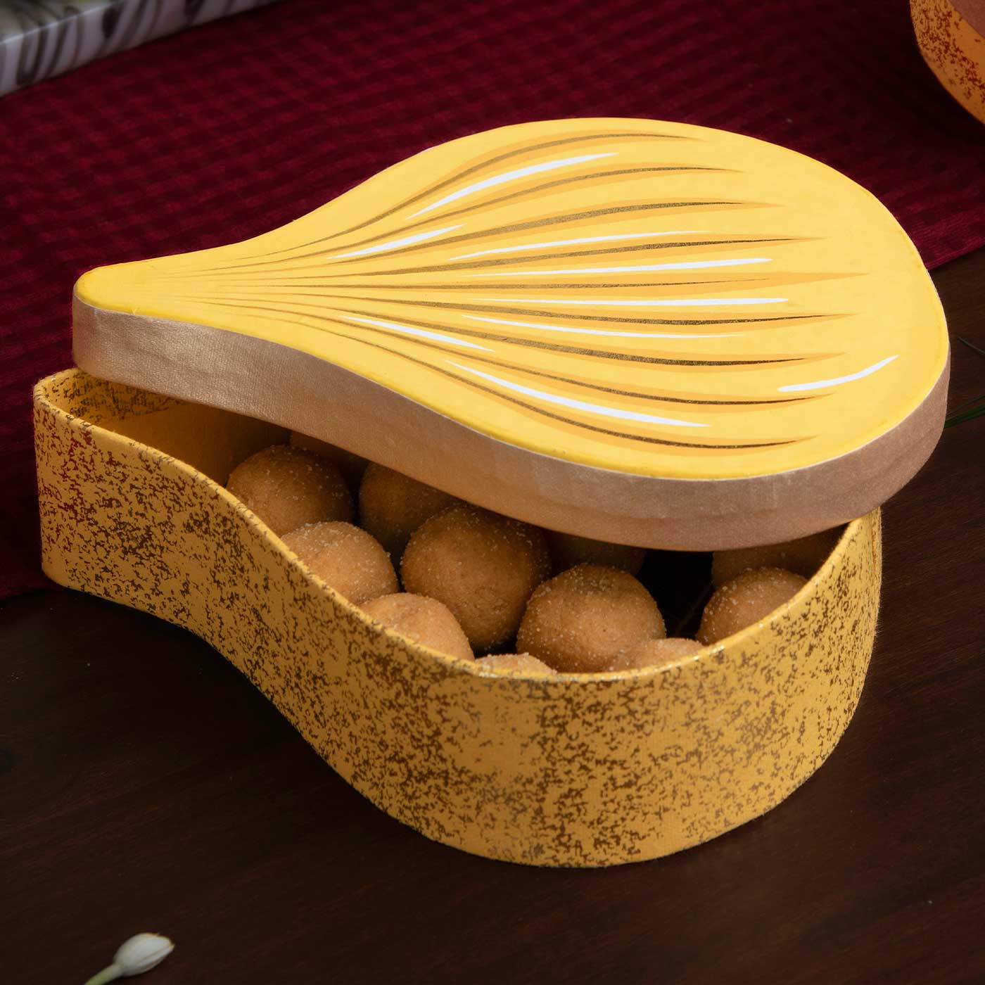Buy Handmade Modak Shaped Paper Gift Box Online On Zwende