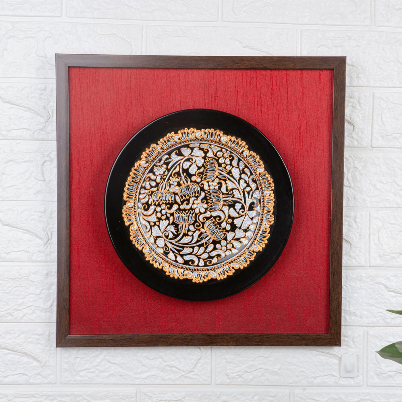 Buy Handpainted Ceramic Wall Plate With Frame Online On Zwende