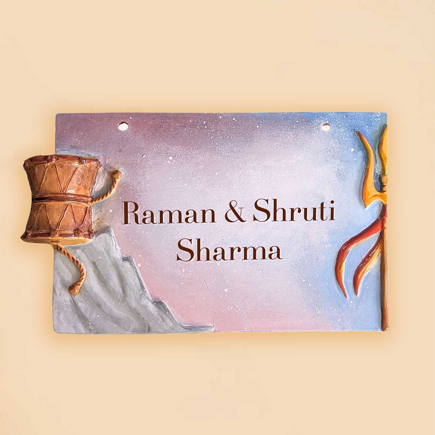 Buy Personalized Hand-Painted Kailasha Terracotta Name Plate Online On ...