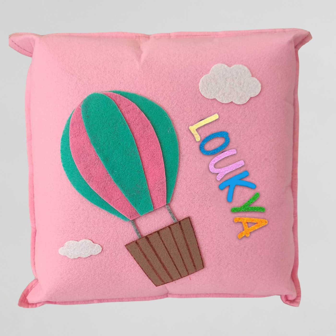 Buy Personalized Handmade Hot Air Balloon Theme Felt Kids Pillow Online ...