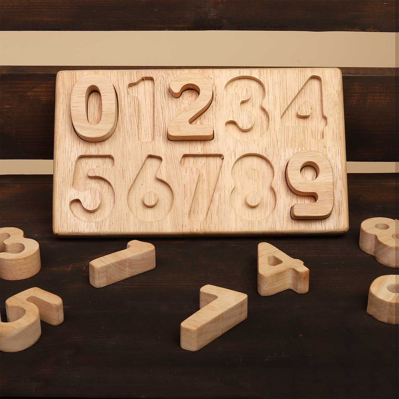 Buy Wooden 0-9 Math Number Puzzle For Kids Online On Zwende