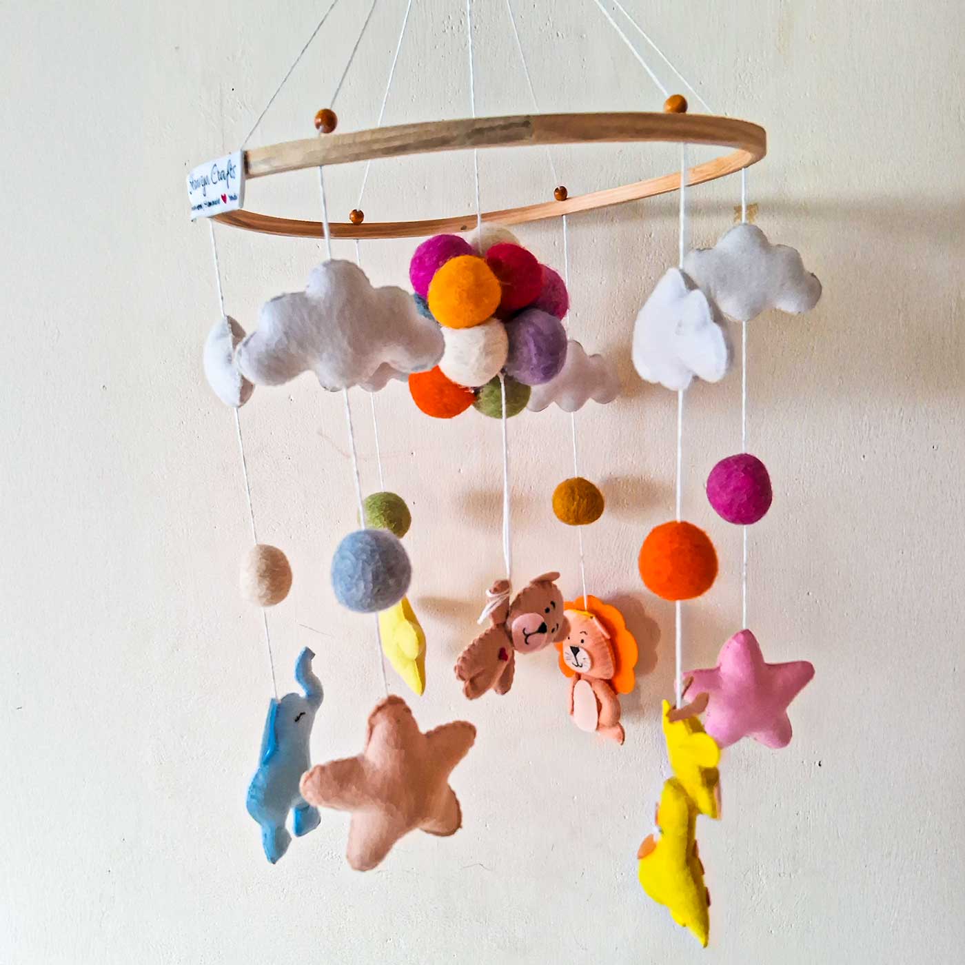 Buy Stars Themed Felt Cot Mobile For Kids Online On Zwende