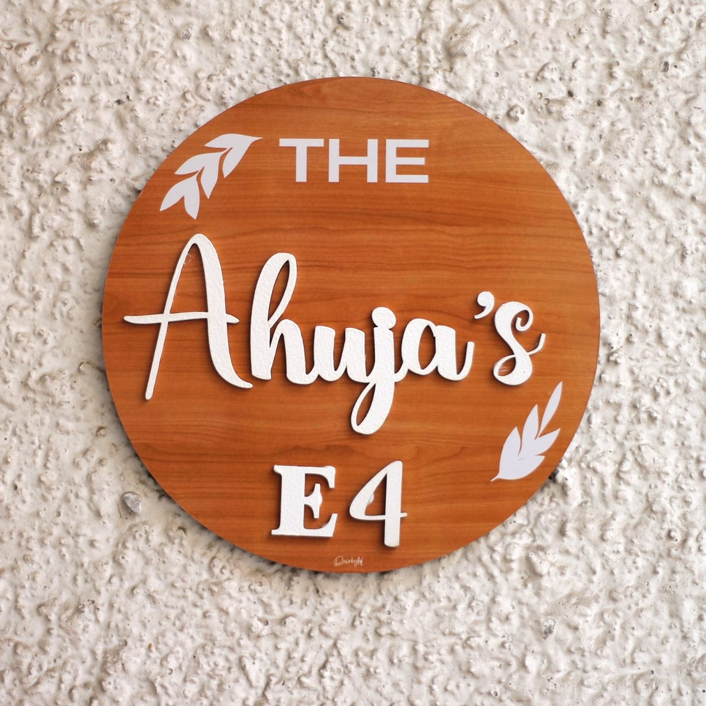 Buy Personalized Printed Pine Wood Textured Family MDF Wood Name Plate ...